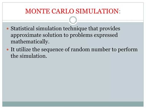 Monte Carlo Simulation Pptx