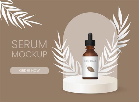 Promotion Banner For Natural Beauty Products Skincare Mockup With