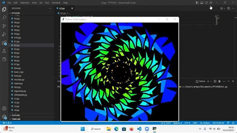 Python turtle bunga / Spiral design python turtle graphics / Making flowers python turtle ...