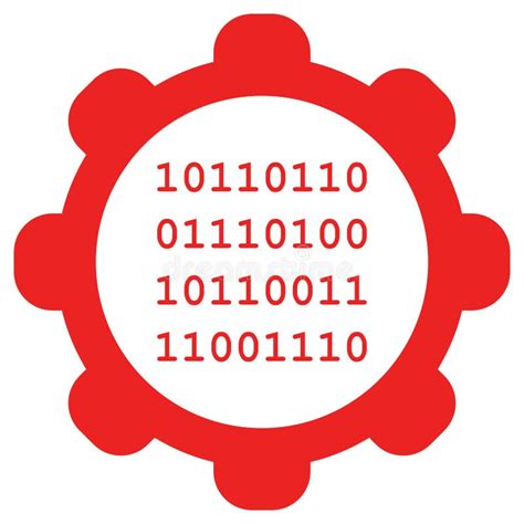 Binary Code And Wheel Stock Illustration Illustration Of Gear 254685789