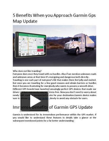 PPT Garmin GPS Update PowerPoint Presentation Free To Download Id ZmJkO