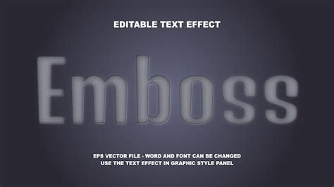 Premium Vector Editable Text Effect Emboss 3d Vector Template