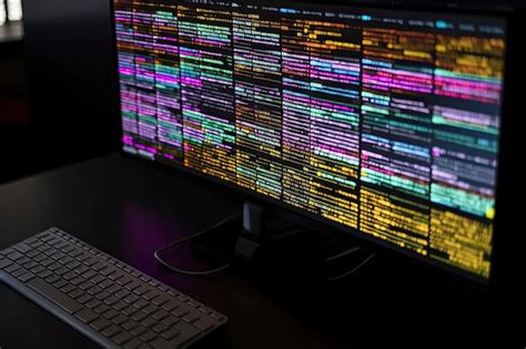 Premium Ai Image Programming And Coding Concept Computer Screen With