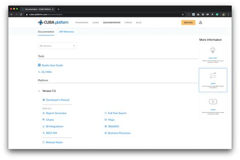 summary page for quick start · issue 677 · cuba platform documentation