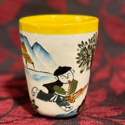 Cốc Trà Cỡ Trung T Ct 1 Gom Sen Pottery Bat Trang