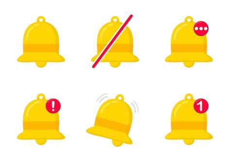 Premium Vector Set Of Vector Notification Bell Icon Cartoon Art
