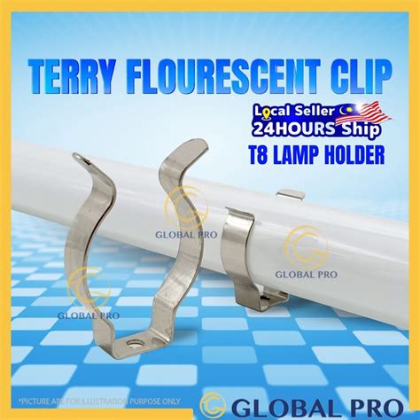 Terry Fluorescent Clip Bracket Hanger Tube Light Fixture Holder Clamps