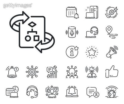 Technical Algorithm Line Icon Project Documentation Sign Place
