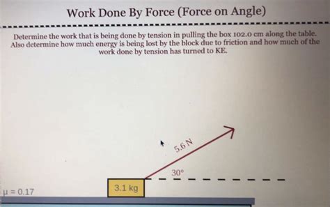 Answered Work Done By Force Force On Angle … Bartleby