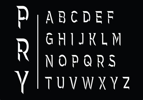 Beveled Vector Font 120023 Vector Art At Vecteezy