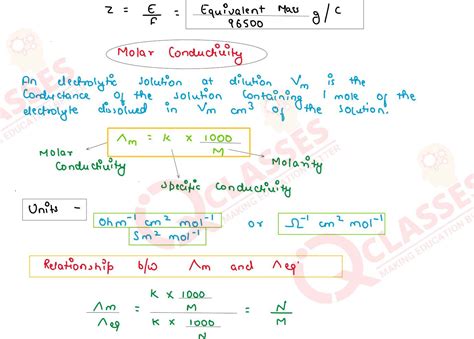 Class 12 ISC Chemistry Important Notes Chapter Electrochemistry