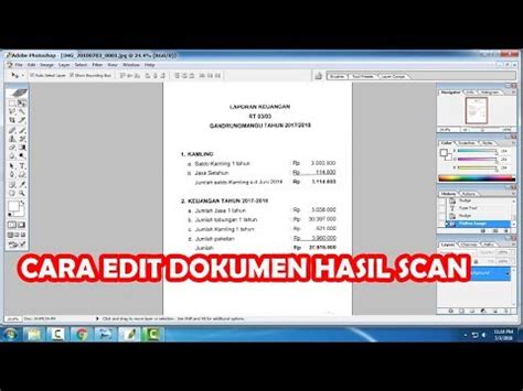 VIDEO Cara Edit Foto Hasil Scan Yang Lagi Trending