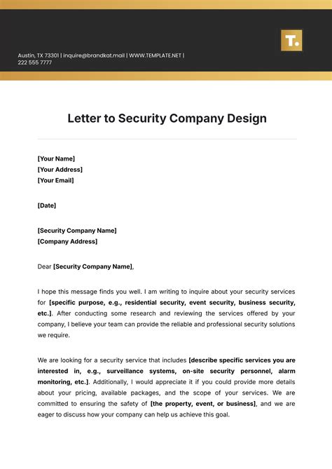Security Company Templates