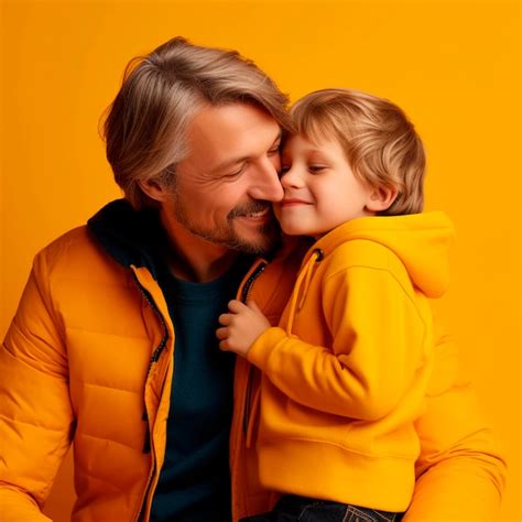 Premium Ai Image Pai E Filho Felizes Juntos