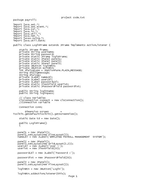 Project Code Txt Notepad Pdf Java Programming Language