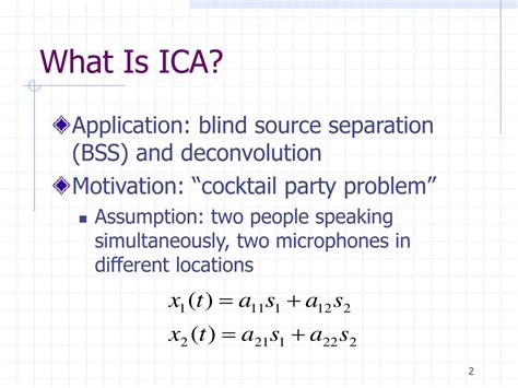 PPT An Introduction Of Independent Component Analysis ICA PowerPoint Presentation ID