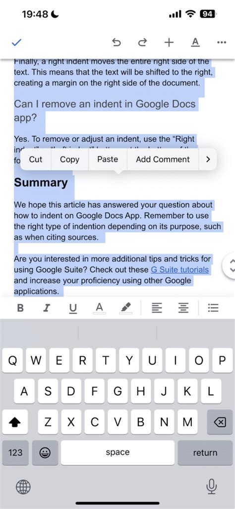 How To Indent On Google Docs App Minute Guide How To Indent On Google Docs App Minute Guide