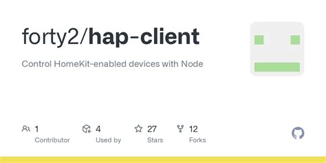 github forty2 hap client control homekit enabled devices with node