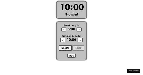 break timer clock codesandbox