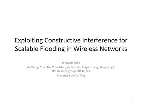 Ppt Spine Constructive Interference For Efficient Wireless Flooding Powerpoint Presentation