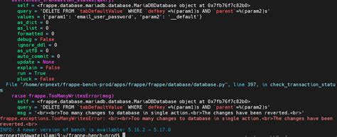 Too Many Changes To Database In Single Action ERPNext Frappe Forum