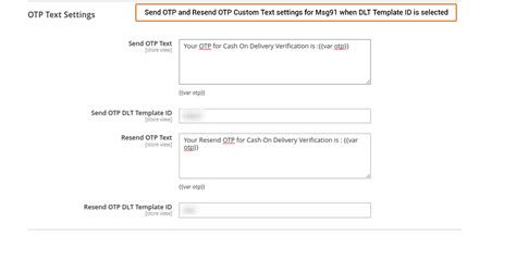 Otp Text Settings Magento 2 Cash On Delivery Verification Extension