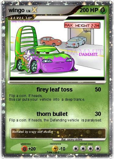 Pokémon Wingo 3 3 Firey Leaf Toss My Pokemon Card