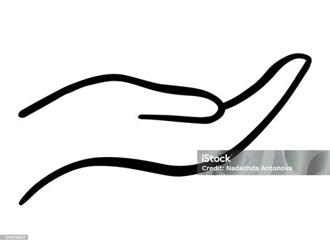 손으로 그린 검은 색과 흰색 손바닥 낙서 손 생태 개념 흰색 배경에 격리 벡터 그림입니다 Eps 10 0명에 대한 스톡 벡터