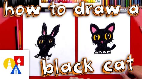 How To Draw A Cartoon Black Cat Youtube