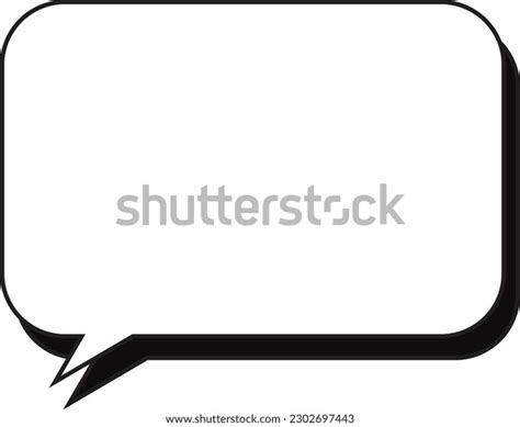 Rounded Corner Rectangular Speech Bubble Shadow Stock Illustration 2302697443 Shutterstock