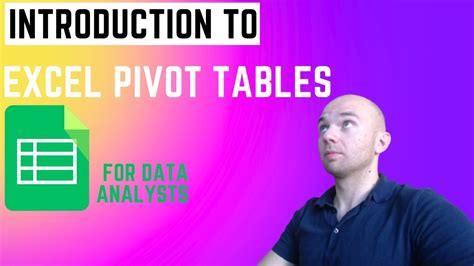 introduction to excel pivot tables company data analysis youtube