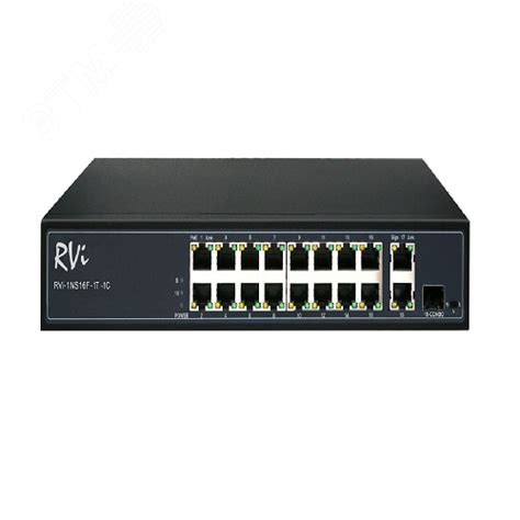 Коммутатор неуправляемый PoE 16 портов 10/100 Мб/с, 2хRJ45, 300 Вт ...
