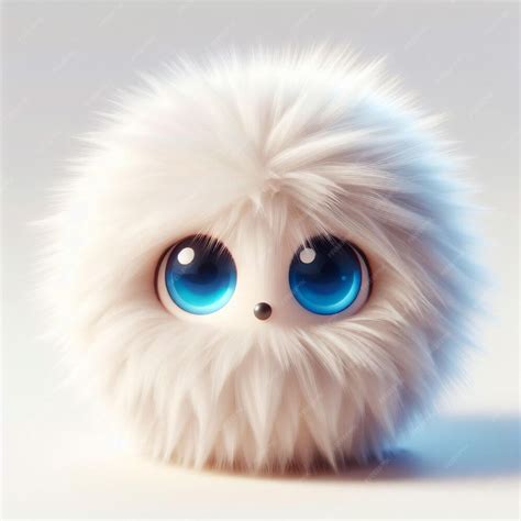 Premium Photo 3d Cute Fluffy Fur Ball Character