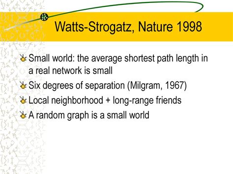The Watts Strogatz Model Ppt Download