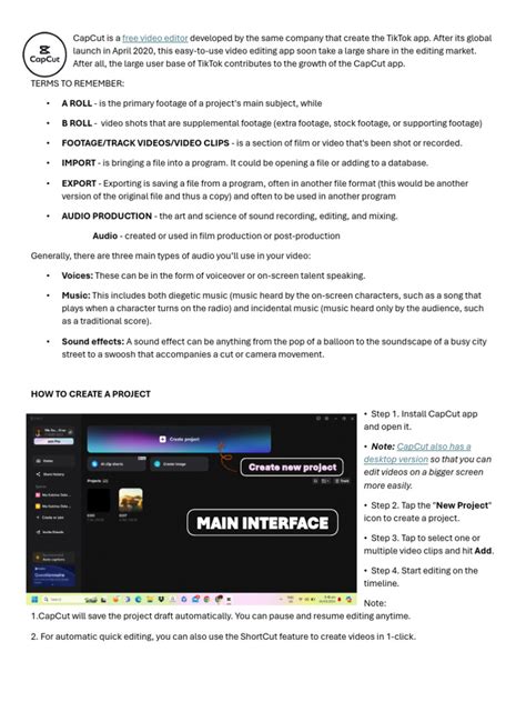 Capcut Interface Pdf Window Computing Computing