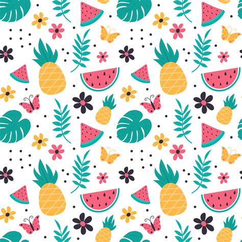 Colorful Seamless Summer Pattern 3398356 Vector Art At Vecteezy