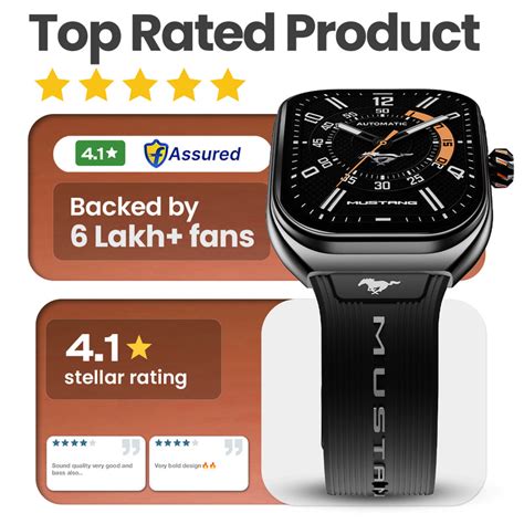 Goboult Mustang Muscle Black Fury Premium Mustang Smartwatch
