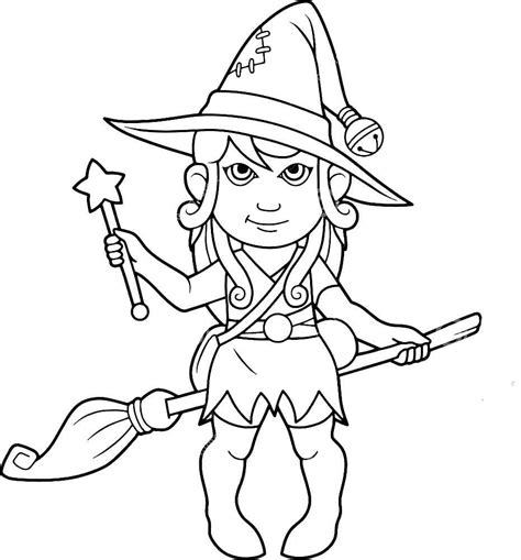 마녀 색칠 공부 Kr에서 무료 색칠 공부