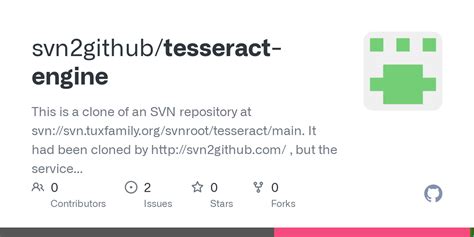 github svn2github tesseract engine this is a clone of an svn