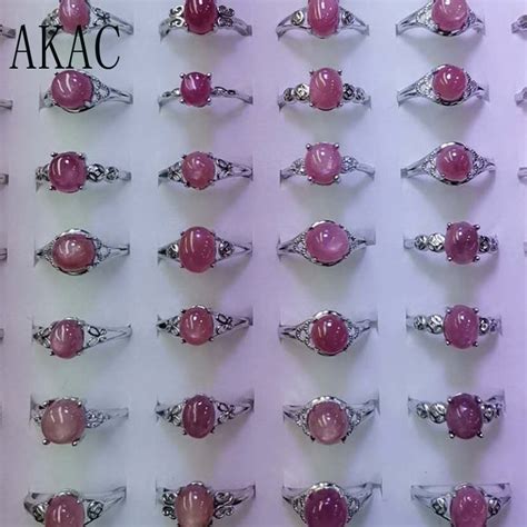 Akac Natuurlijke Robijn Ring Ca 6 8mm Natuurlijke Grandado