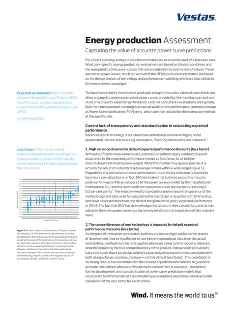 2021 05 Energy Production Assessment One Pager Pdf Accuracy And
