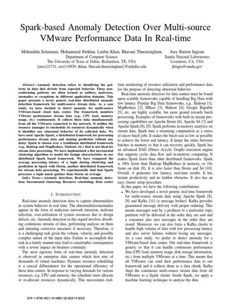 Pdf Spark Based Anomaly Detection Dokumentips