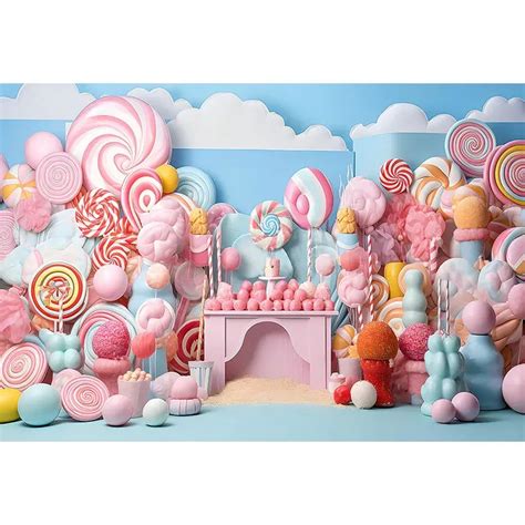 Mehofond Candyland Backdrops Fantasy Colorful Candy From Ddmymaster