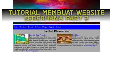 tutorial membuat website sederhana html css part 3 dieno digital
