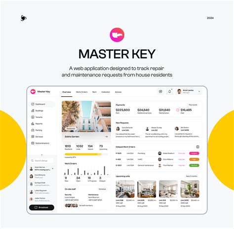 master key property management web app ronas it behance