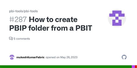 How To Create PBIP Folder From A PBIT Issue Pbi Tools Pbi Tools GitHub