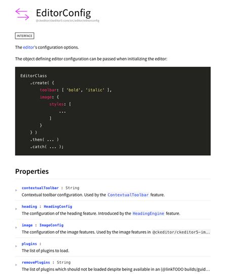 Define Rules For Documenting Editor Config Options · Issue 403