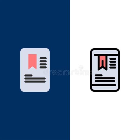 Mobile Tag Oneducation Icons Flat And Line Filled Icon Set Vector