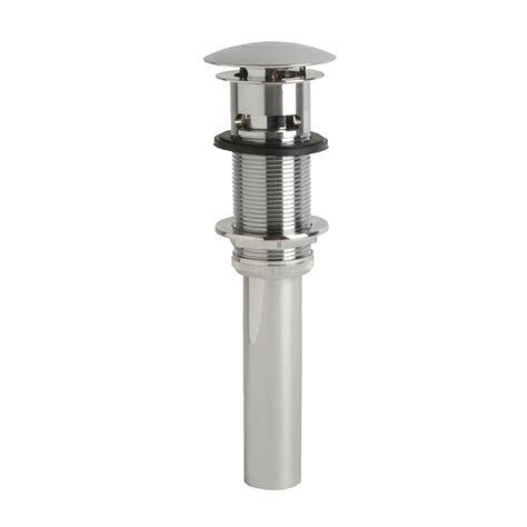 decorative push button sink drain in brushed nickel danco