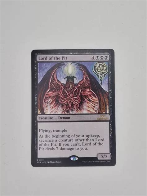 Lord Of The Pit Carta 30° Anniversario Magic Mtg Rara Collezione Eur